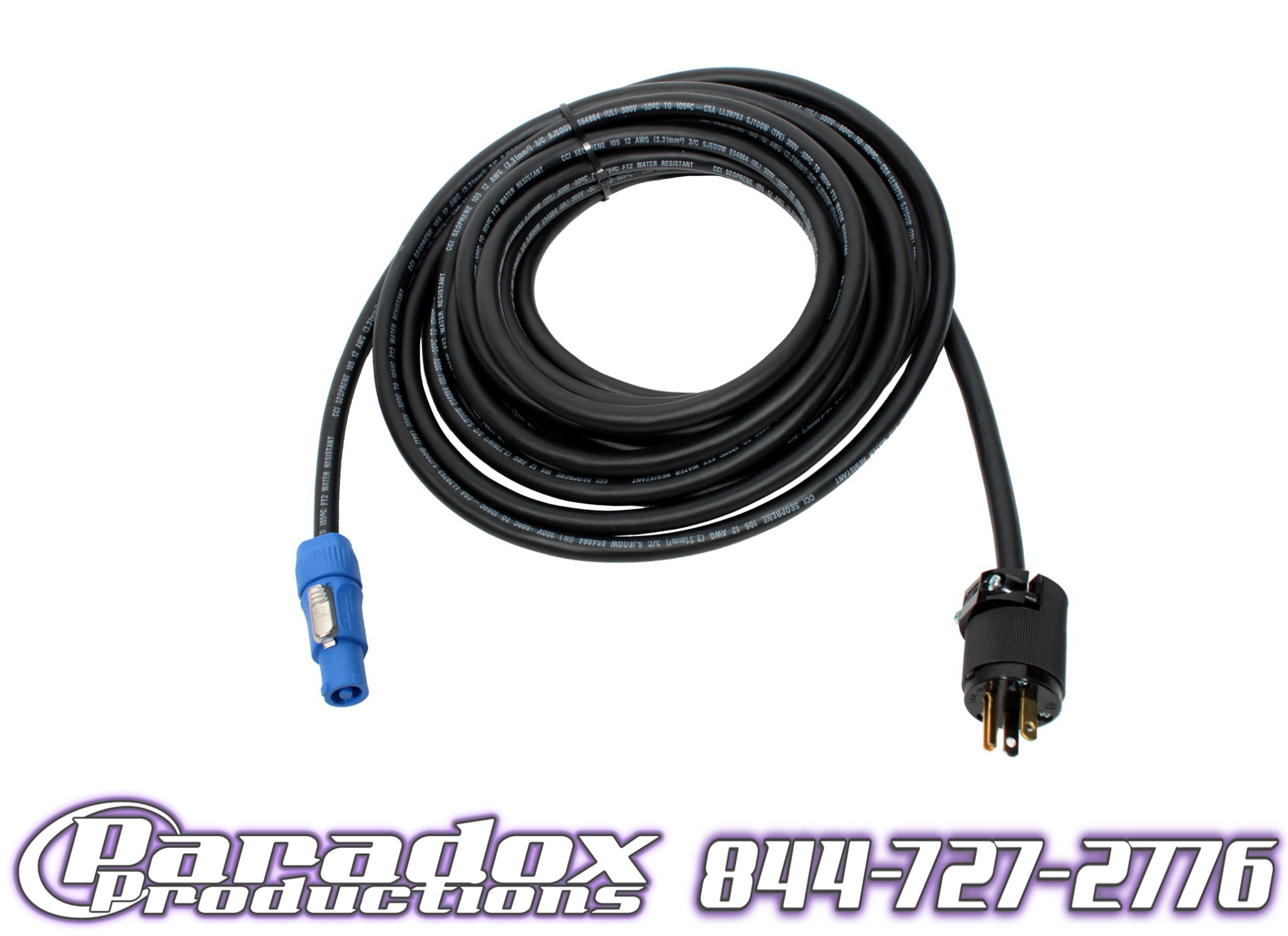 Powercon - Edison Cable - Paradox Productions