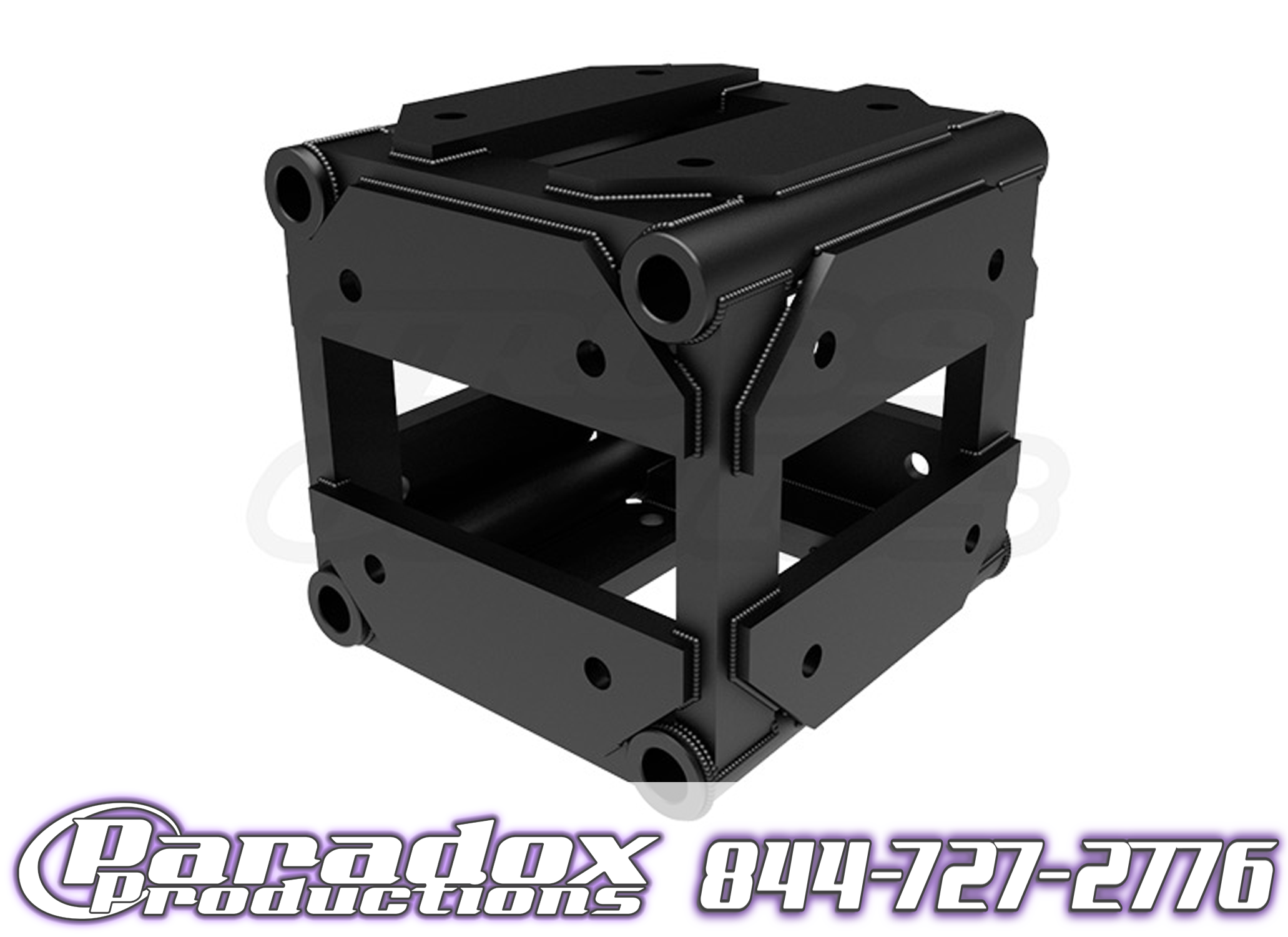 12" Box Truss - 6-Way Corner - Black - Paradox Productions